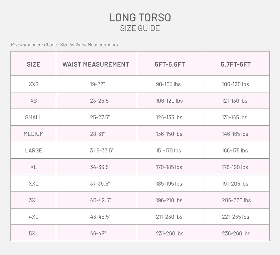 SqueezMeSkinny Size Chart