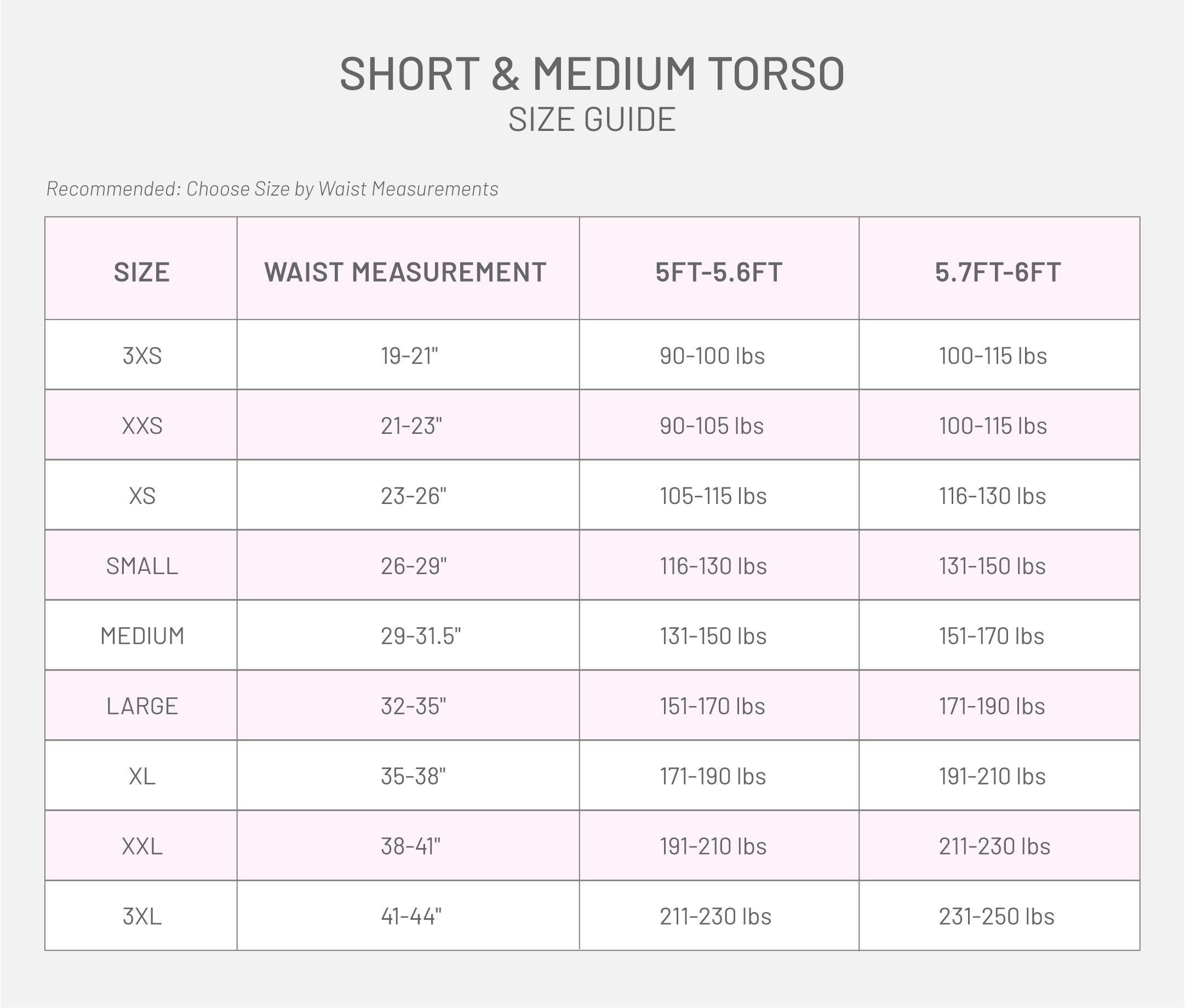 Size Chart – SqueezMeSkinny
